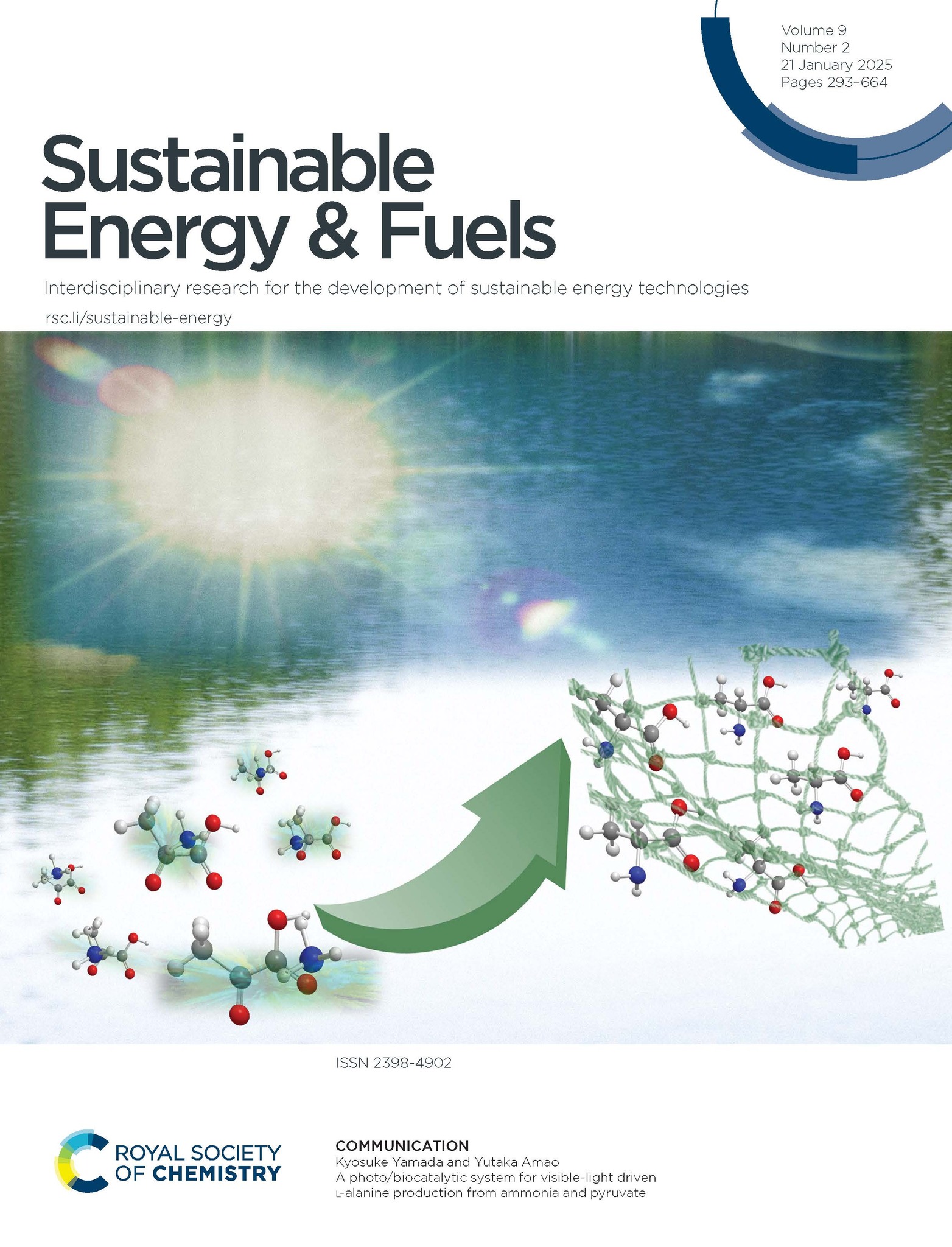 M1の山田恭佑君と天尾豊教授の研究成果がRSC発刊 Sustainable Energy & Fuels の裏表紙を飾りました。｜人工光合成研究センター生体触媒研究部門｜大阪公立大学